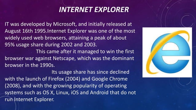 Web browsers | PPTX | Browsers | Computer Software and Applications