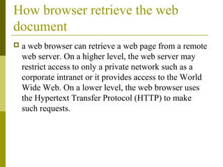 Web browsers and web document | PPT