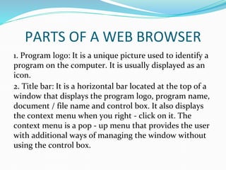 WEB BROWSERS CLASS 6 TERM 3 REVISION NOTES | PPTX | Browsers | Computer ...
