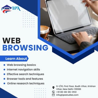 Learn about Web Browsing at IPA studies | PDF