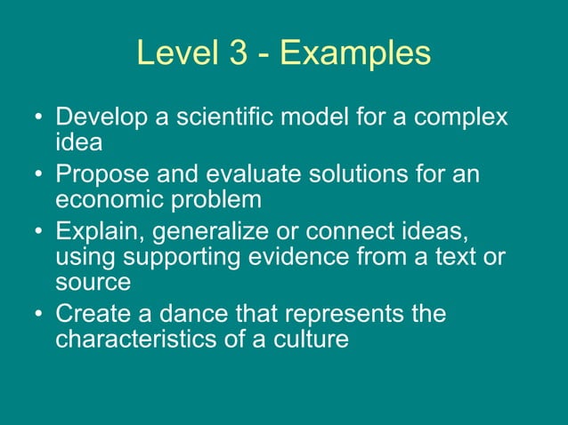 Webb’S Depth Of Knowledge | PPT