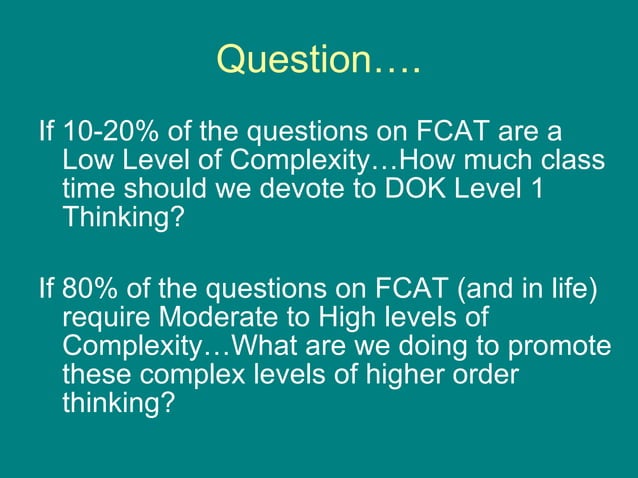 Webb’S Depth Of Knowledge | PPT