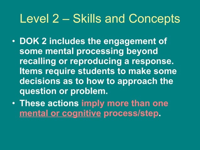 Webb’S Depth Of Knowledge | PPT