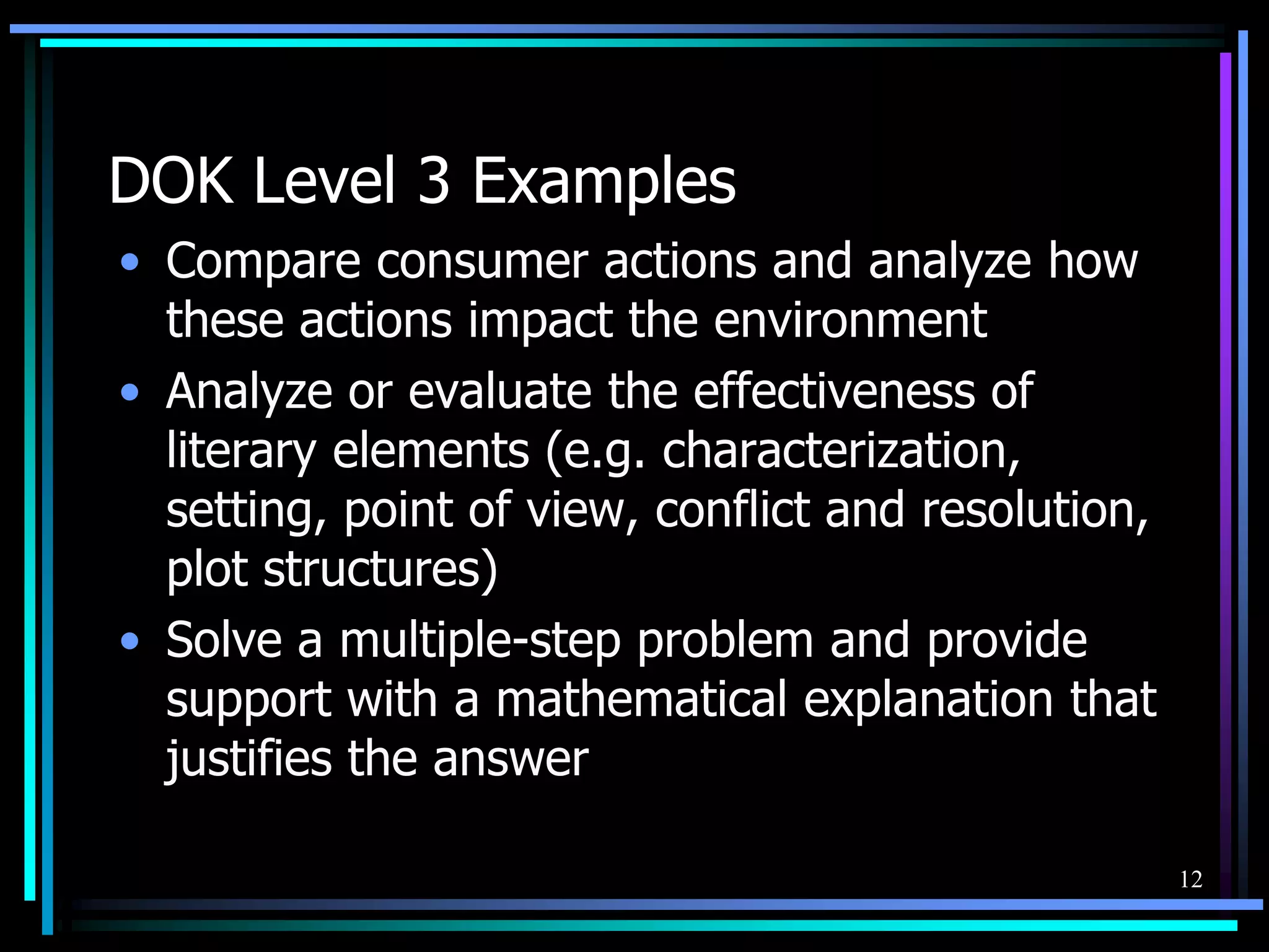 Webbs depth of_knowledge | PPTX