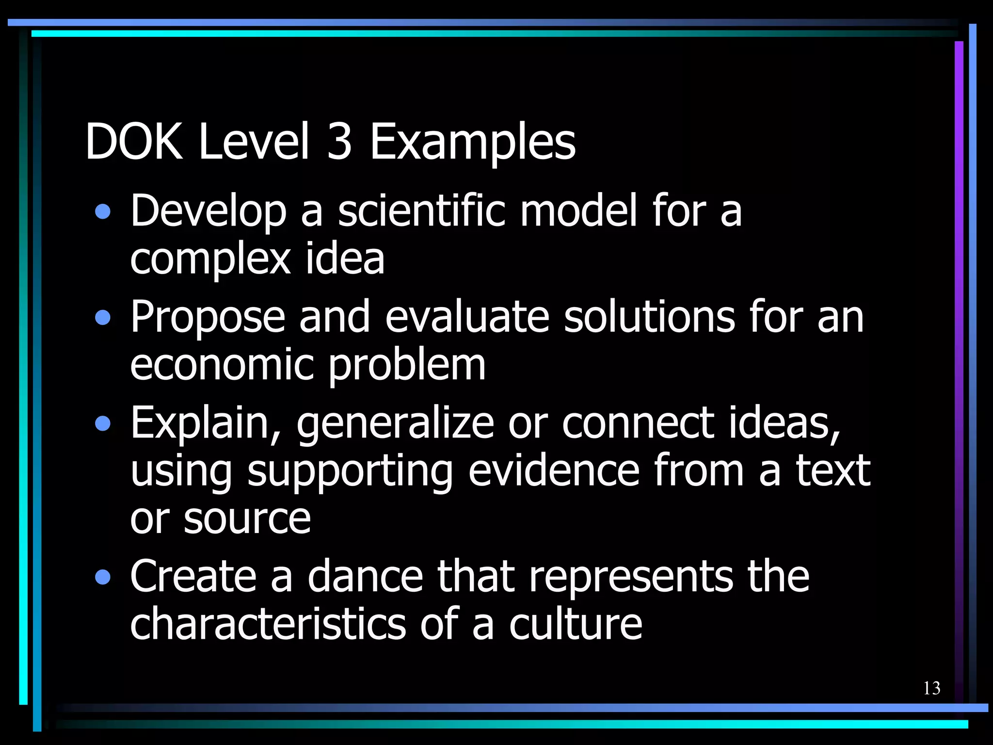 Webbs depth of_knowledge | PPTX