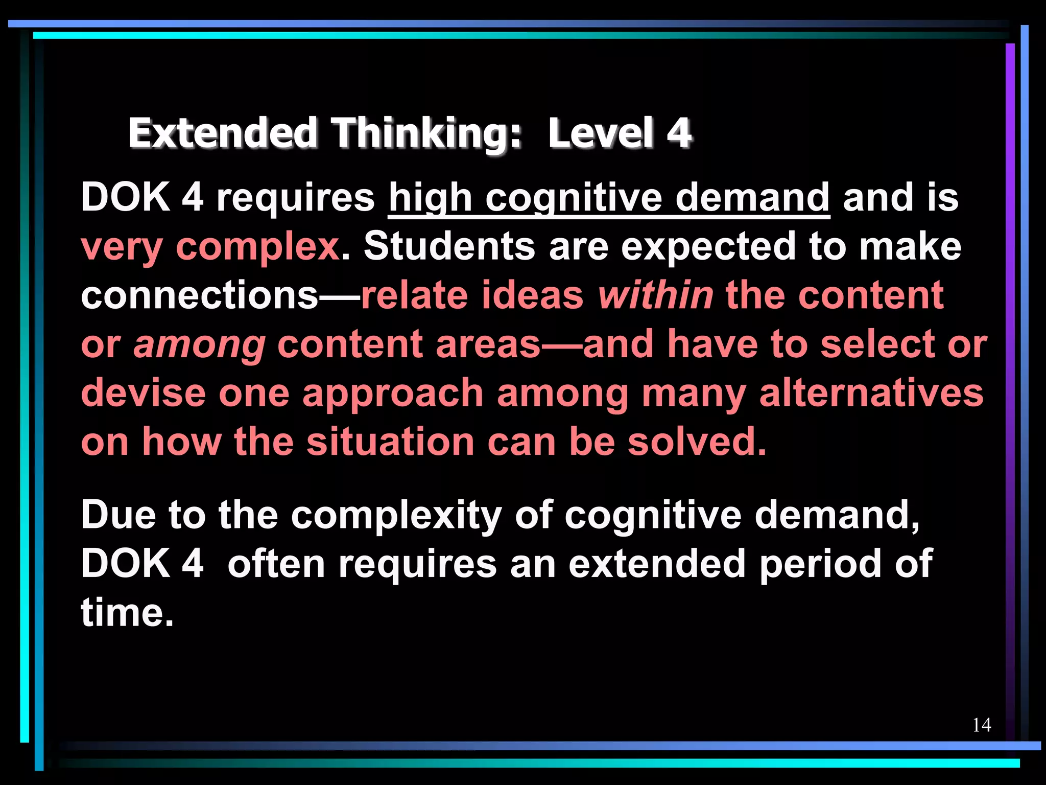 Webbs depth of_knowledge | PPTX