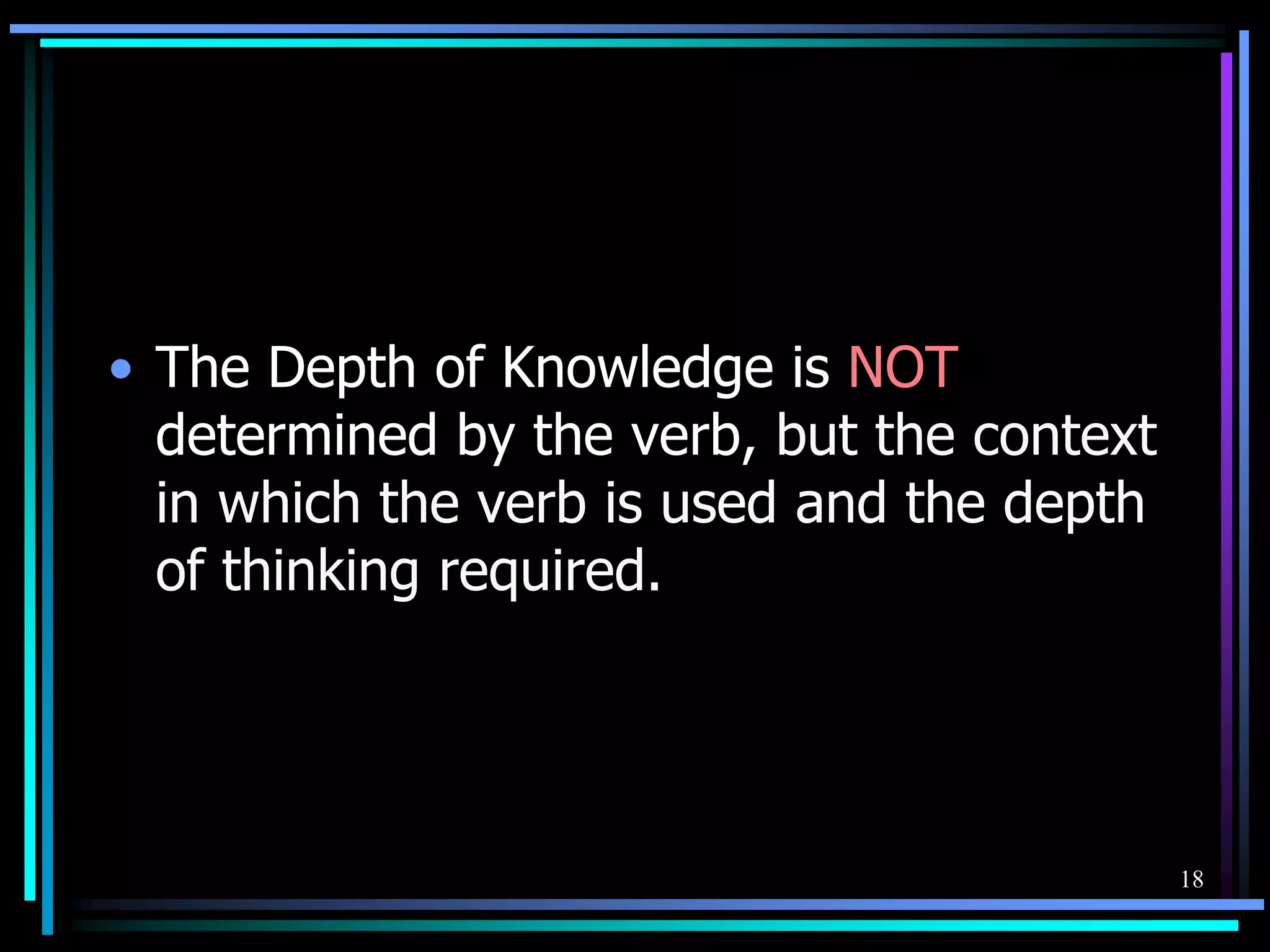 Webbs depth of_knowledge | PPTX