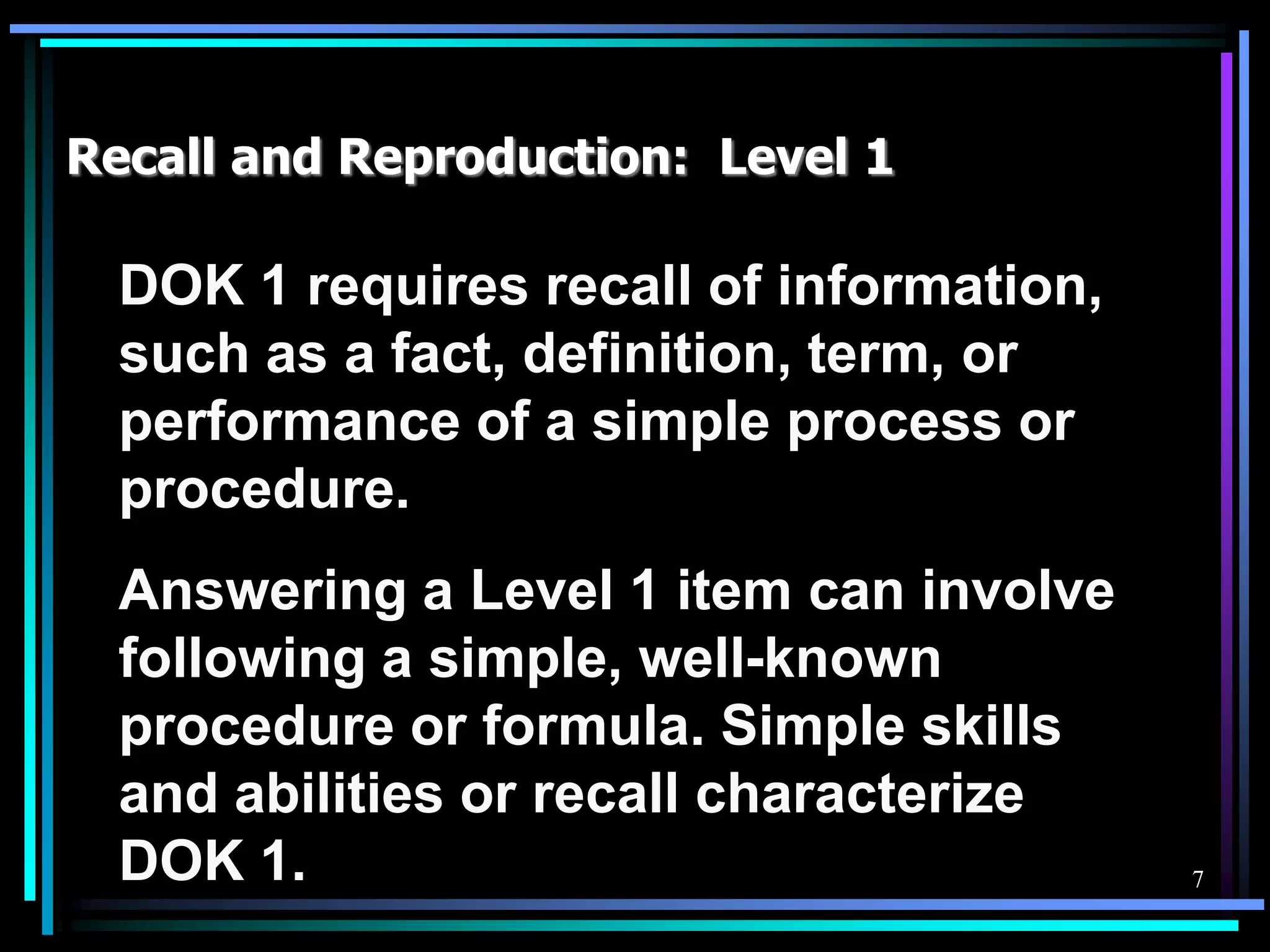 Webbs depth of_knowledge | PPTX