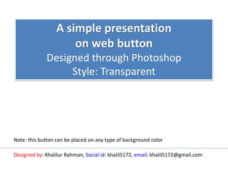 Web Button Sample | PPTX