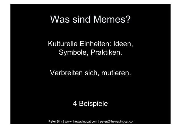 Webby Awards Germany: Memes im Meatspace | PPT