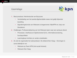 Buzzcare presentaties webcareteams 29 november 2012 | PPT