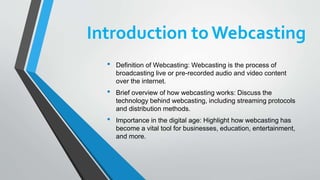 Webcasting Companies in India.pptx | Internet | Computing