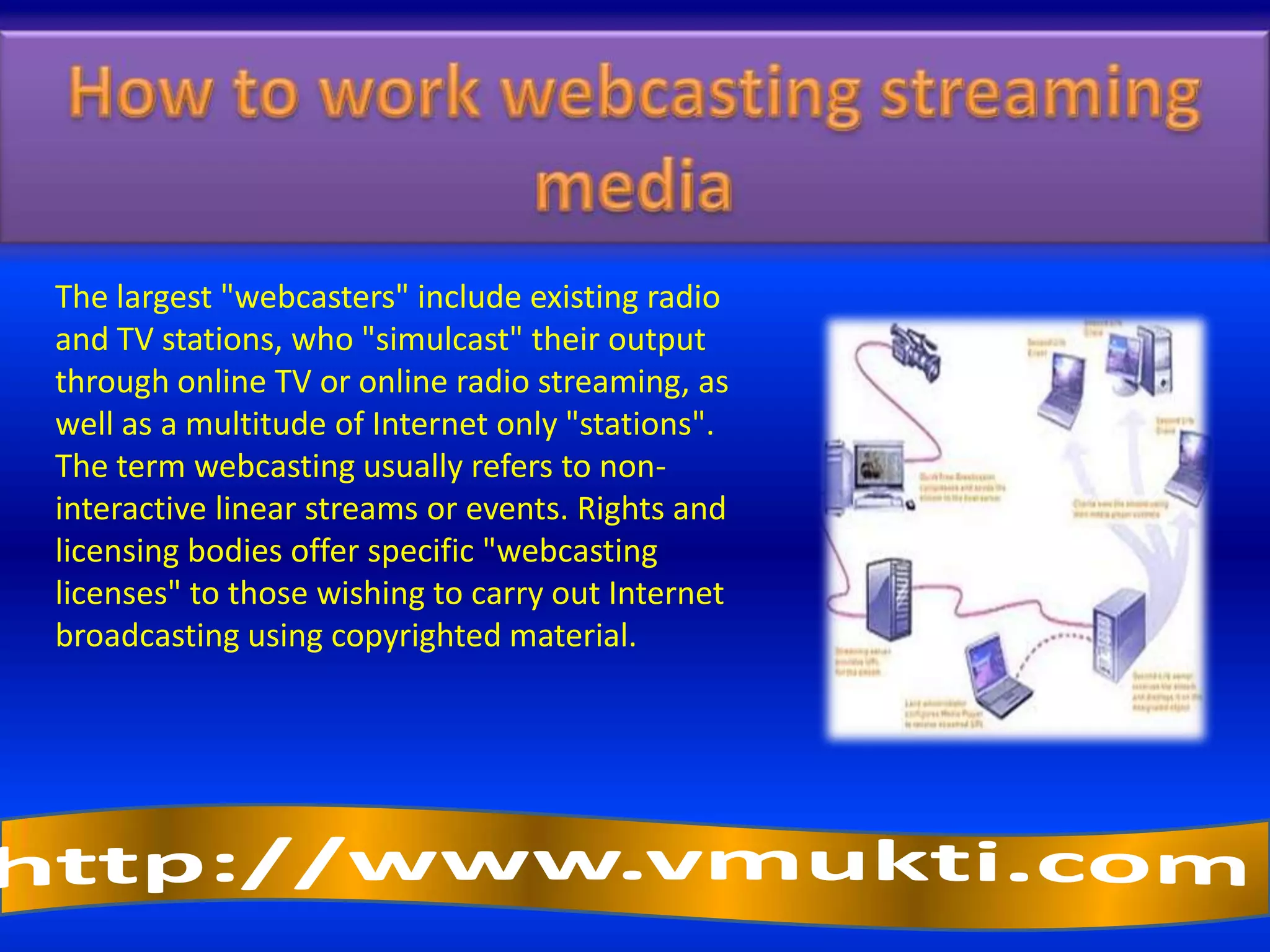 Webcasting streaming media | PPTX