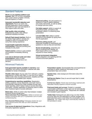 SpeakSpace Webcasting | PDF