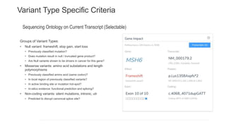 Identifying Oncogenic Variants in VarSeq | PPTX