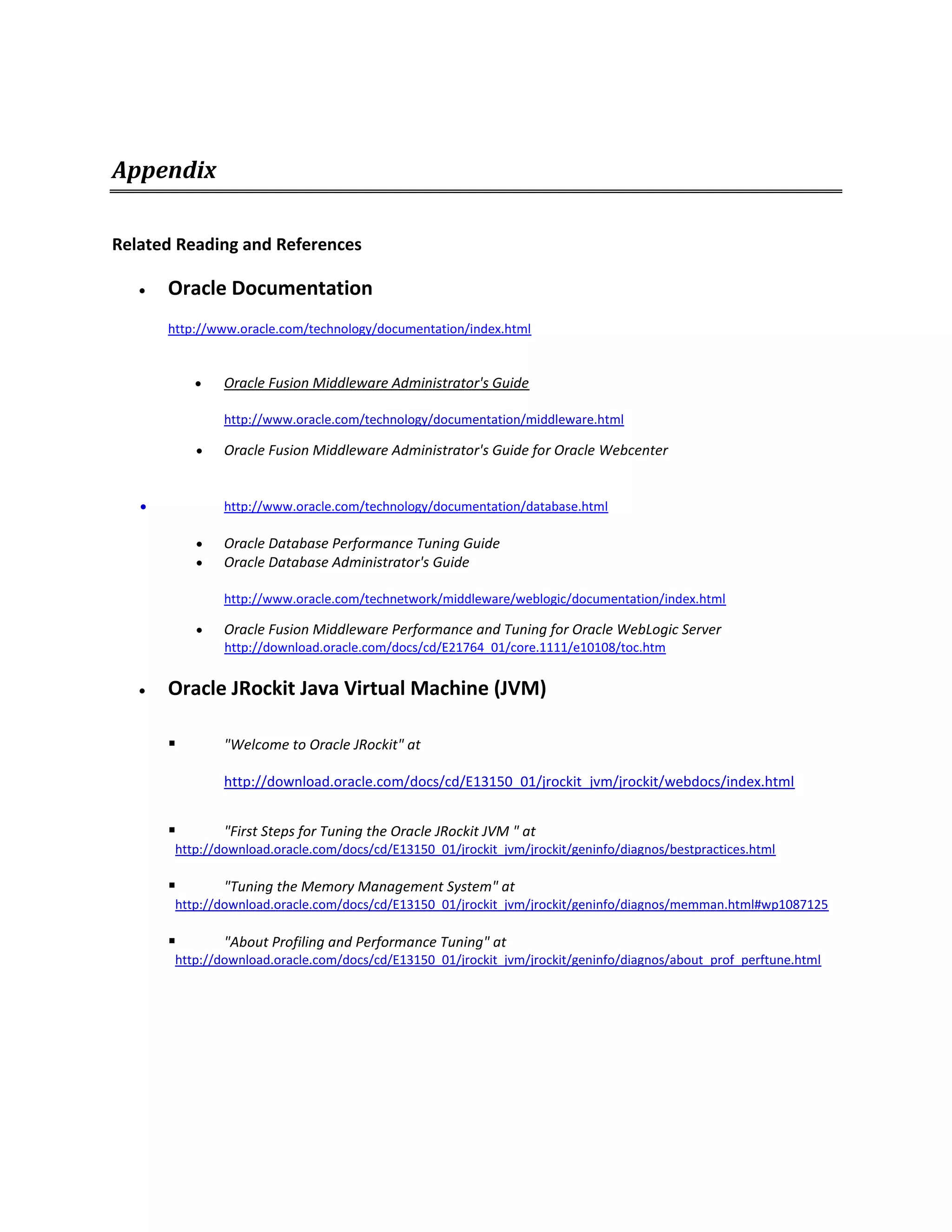Webcenter application performance tuning guide | PDF