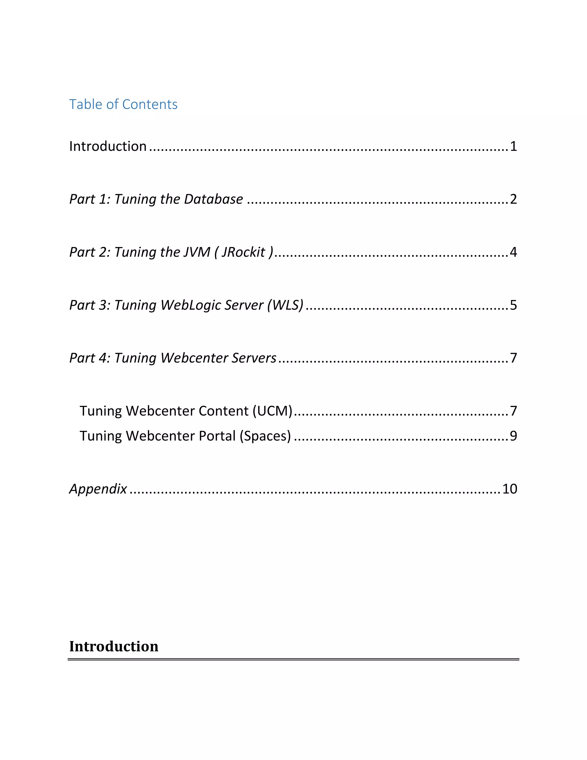 Webcenter Application Performance Tuning Guide Pdf