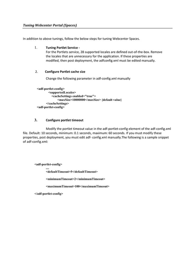 Webcenter Application Performance Tuning Guide Pdf