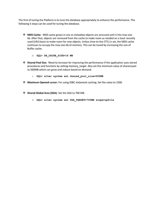 Webcenter application performance tuning guide | PDF