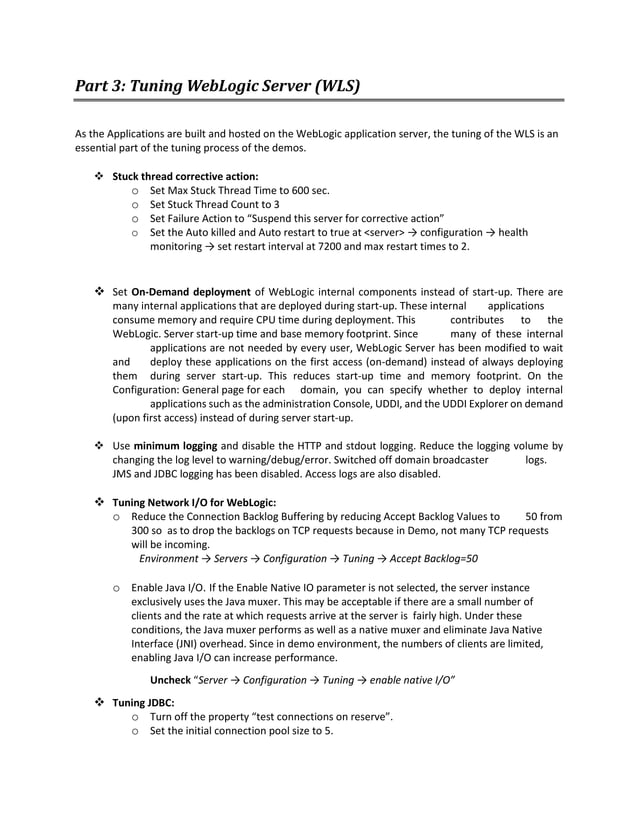 Webcenter application performance tuning guide | PDF