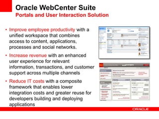 Oracle WebCenter Over SOA and BPM | PPTX