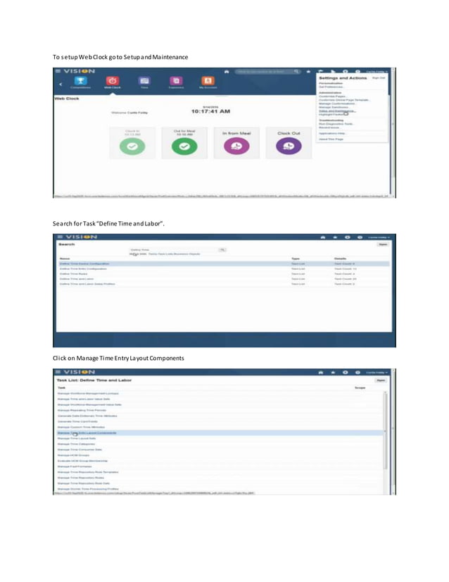 Oracle Fusion Web Clock Setup(Oracle Time and Labor) | DOCX