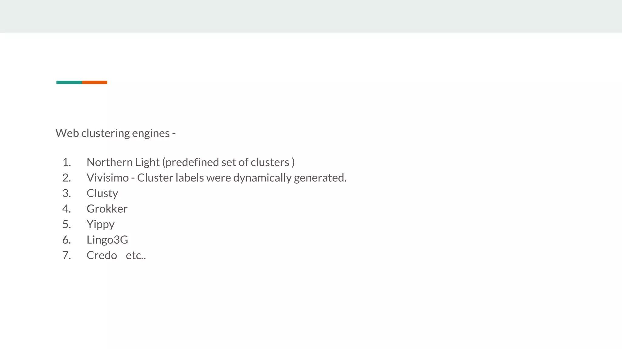 Web clustering engines | PPT