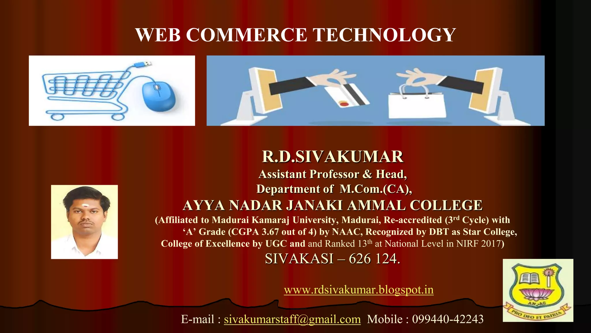 Web Commerce Technology - R.D.Sivakumar | PPT