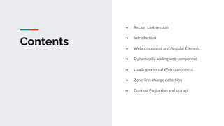 Web componenet using angular element | PPT