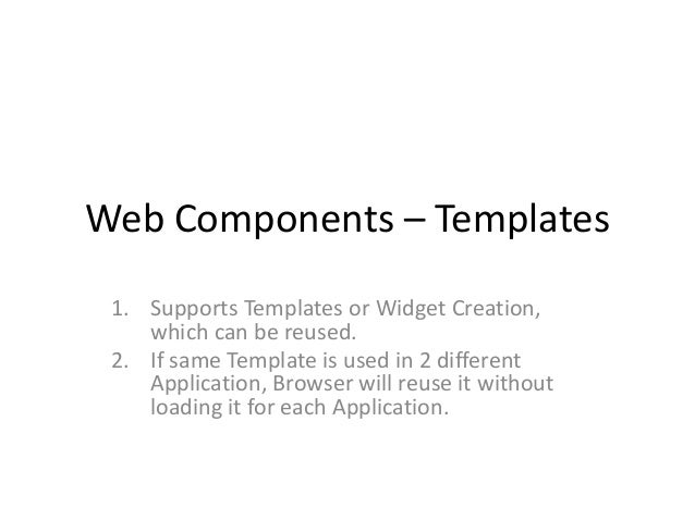 Introduction to Web Components