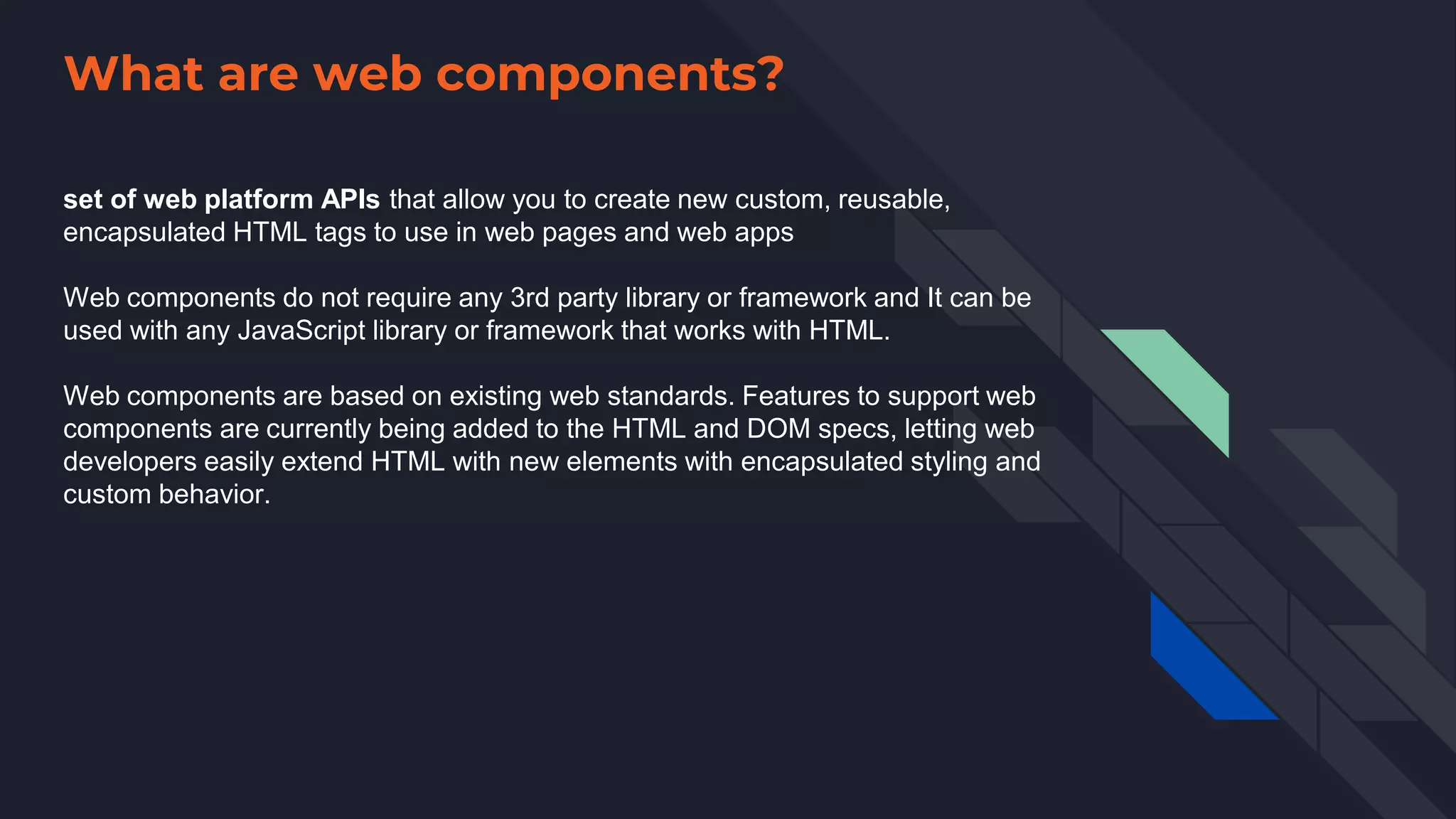 Introduction to Webcomponents | PPTX