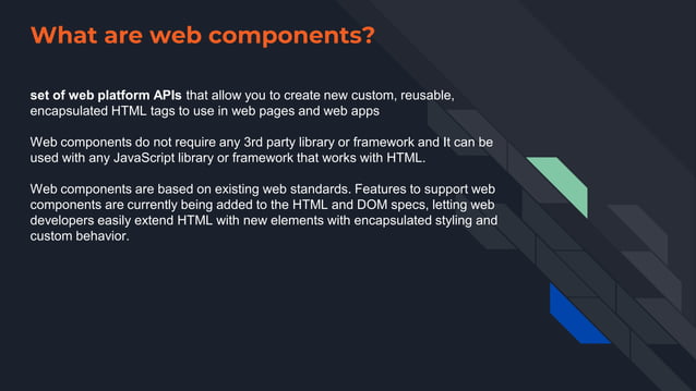 Introduction to Webcomponents | PPTX