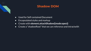 Introduction to Webcomponents | PPTX