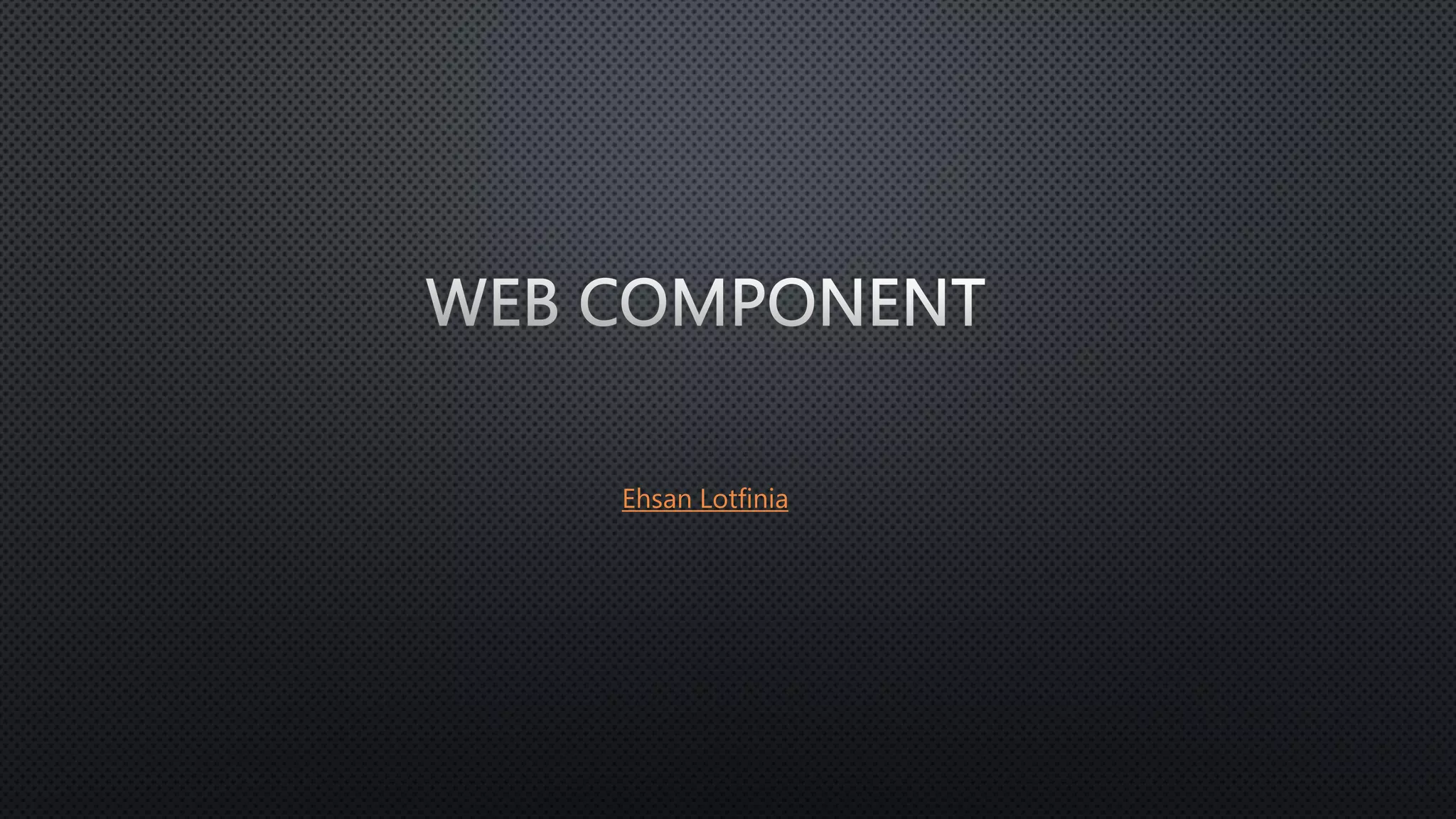 Web components | PDF