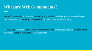 Web components - An Introduction | PDF