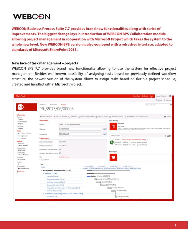 WEBCON BPS 7.7 | PDF