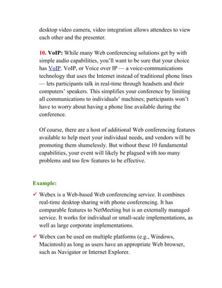 Web conferencing | DOC