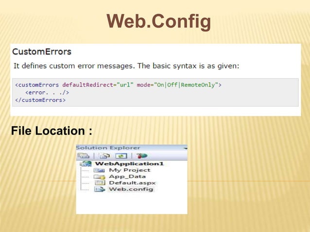 asp.net Webconfiguration | PPT