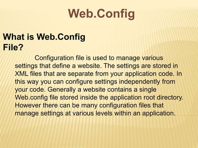 Webconfiguration Ppt
