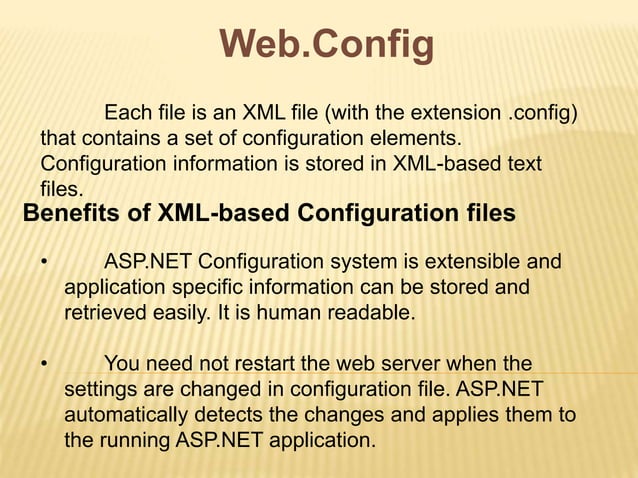asp.net Webconfiguration | PPT
