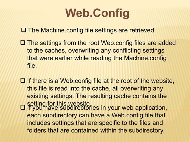 asp.net Webconfiguration | PPT