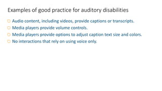 Web content accessibility | PPT