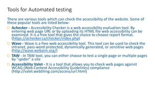 Web content accessibility | PPT