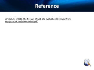 Web Content Evaluation | PPTX | Search | Internet
