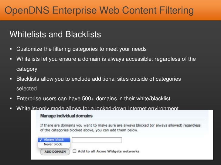 Opendns Enterprise Web Content Filtering 