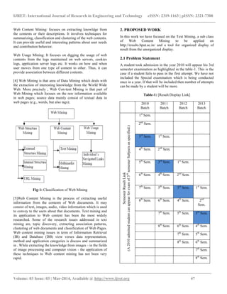 Web content mining a case study for bput results | PDF | Web Design and HTML | Internet