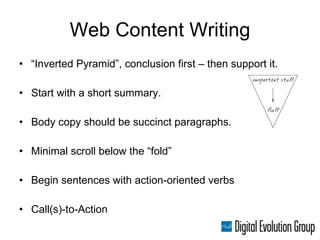 Writing for the Web (content) | PPT