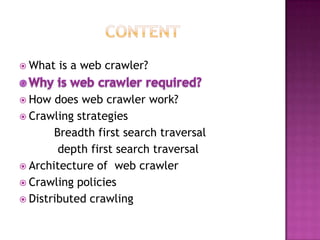 Web crawler | PPT