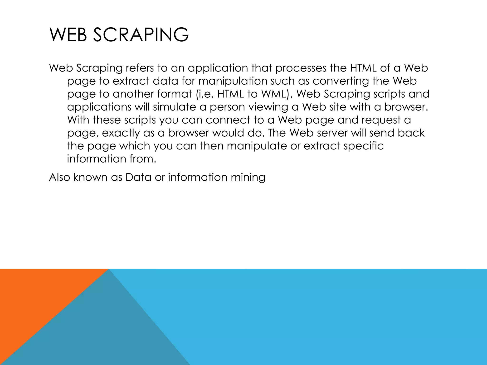 1ST TECH TALK: Web Crawler and Scraper by Abaam Germones | PPTX ...