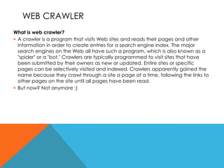 1ST TECH TALK: Web Crawler and Scraper by Abaam Germones | PPTX ...